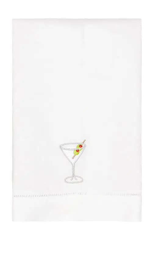 ABBODE Martini Tea Towel In White - N,a