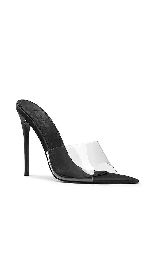 Femme La Gianni Satin Mule With Stiletto Heel