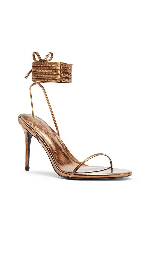 Femme La 3.0 Barely There Lace Up Heel - Bronze