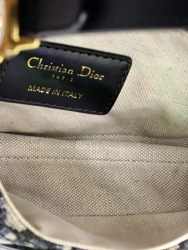 Dior Saddle Oblique Canvas Mini Shoulder Bag - Blue
