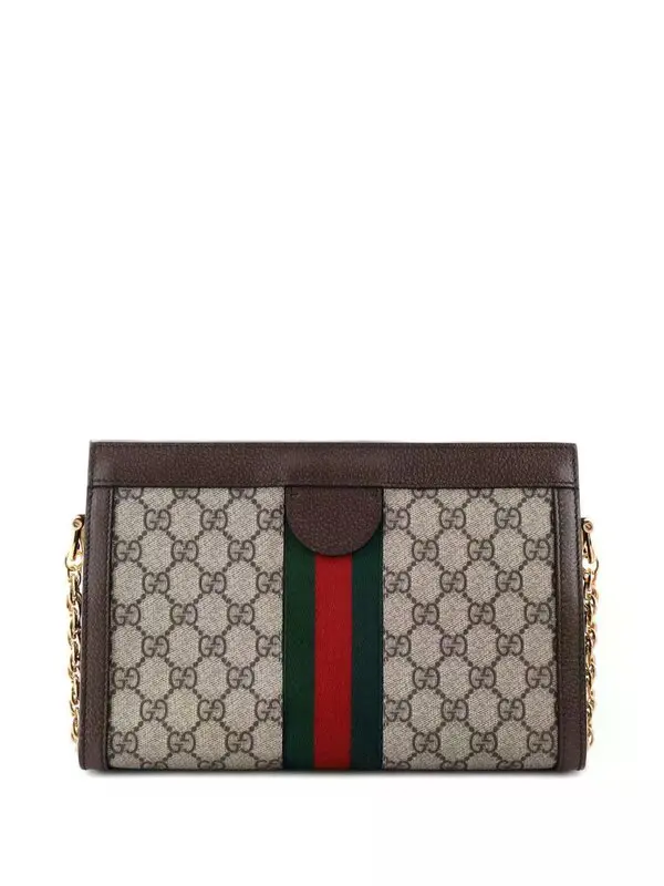 Gucci Ophidia Chain Small Shoulder Bag - Brown
