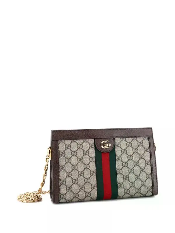 Gucci Ophidia Chain Small Shoulder Bag - Brown