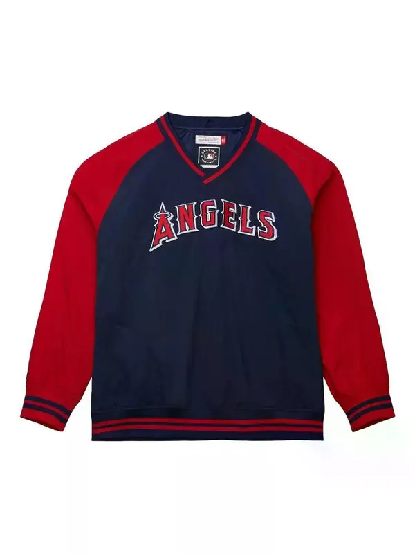 Mitchell & Ness X Mlb Los Angeles Angels V-neck Pullover