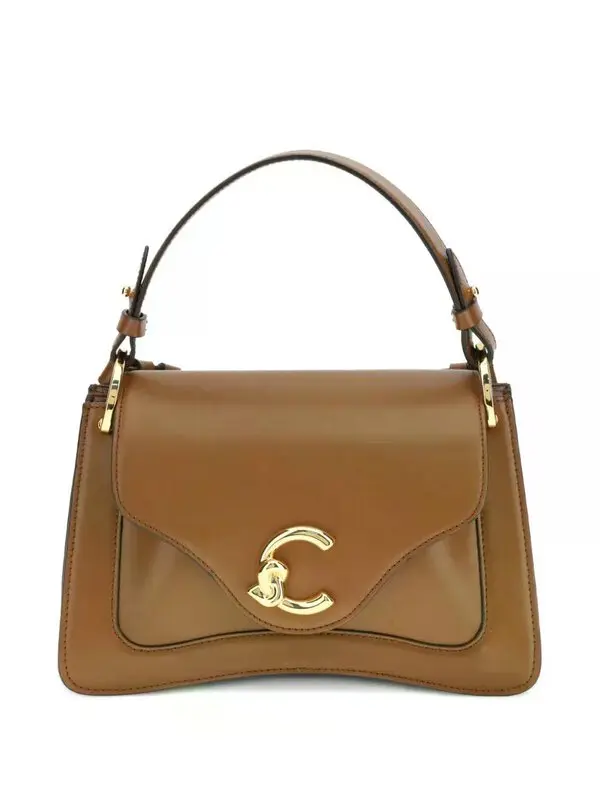 COCCINELLE Logo-plaque Leather Tote Bag - Brown
