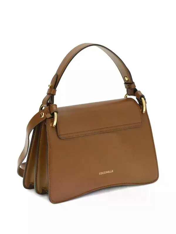 COCCINELLE Logo-plaque Leather Tote Bag - Brown