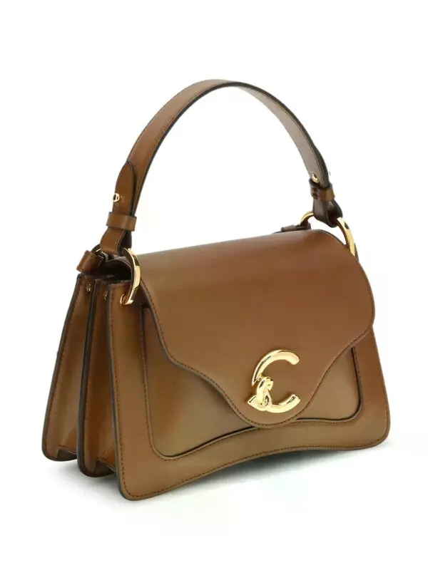 COCCINELLE Logo-plaque Leather Tote Bag - Brown