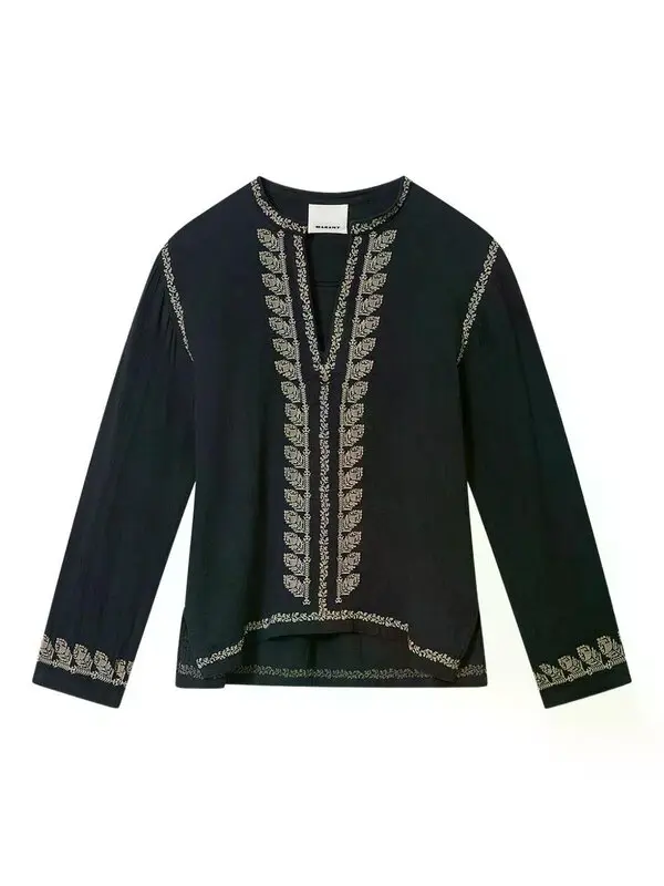 MARANT Cizalie Embroidered Top - Green