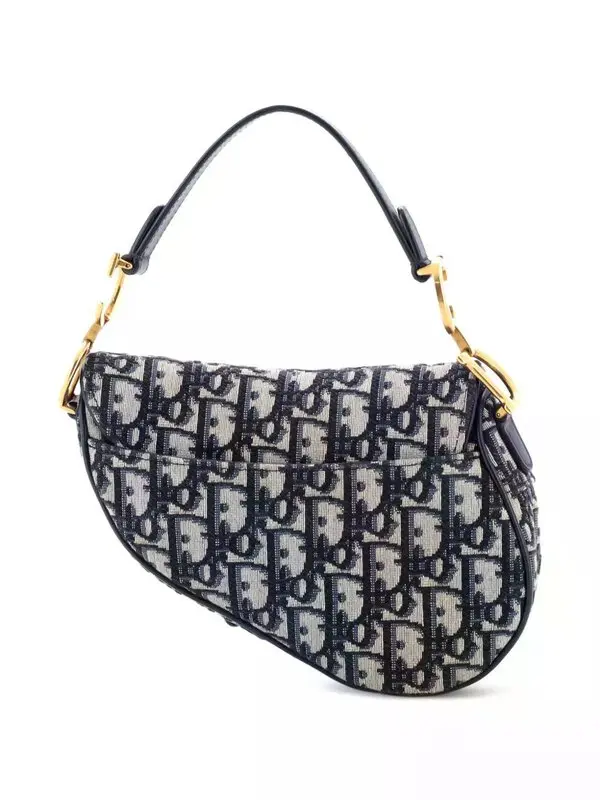 Dior Saddle Oblique Canvas Mini Shoulder Bag - Blue