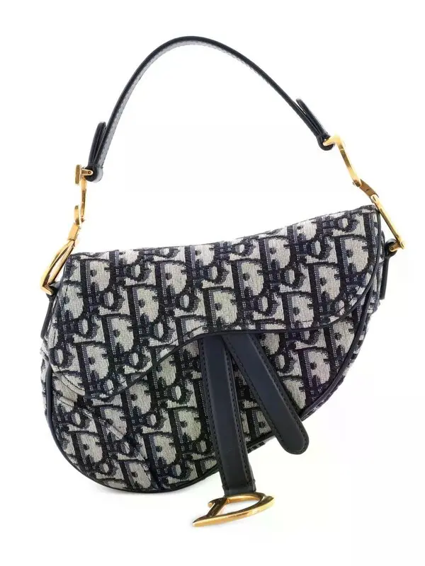 Dior Saddle Handbag Oblique Canvas Mini Shoulder Bag - Blue