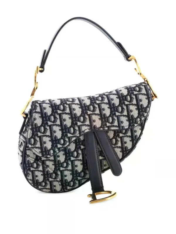 Dior Saddle Handbag Oblique Canvas Mini Shoulder Bag - Blue