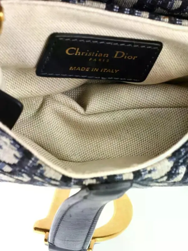 Dior Saddle Handbag Oblique Canvas Mini Shoulder Bag - Blue
