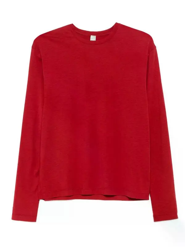 TOTEME Crew-neck Long-sleeved T-shirt - Red
