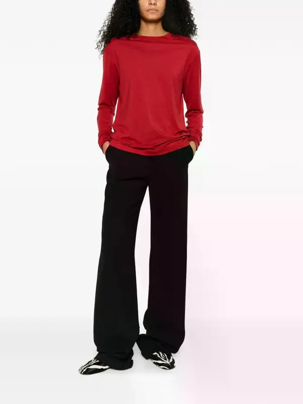 TOTEME Crew-neck Long-sleeved T-shirt - Red