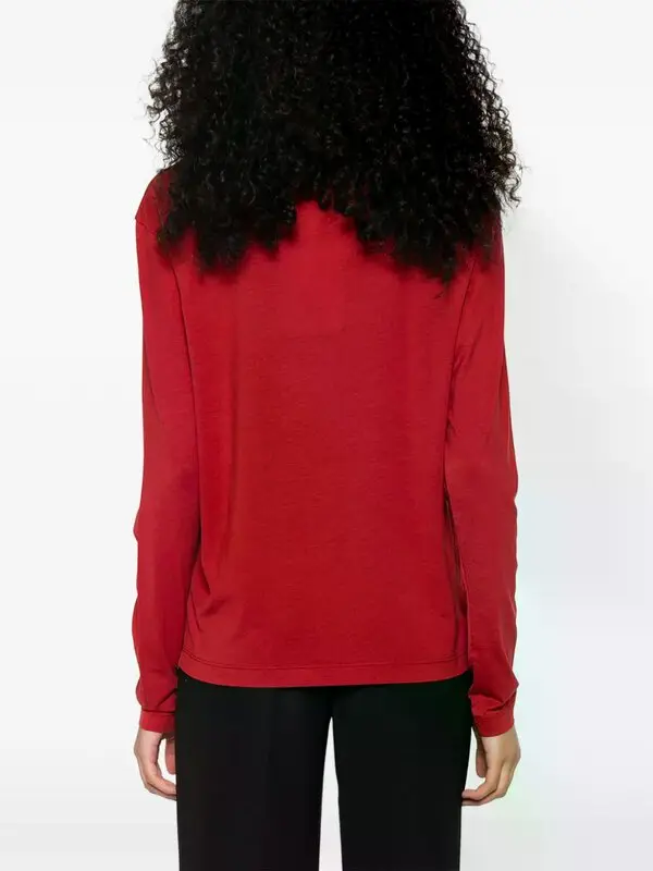 TOTEME Crew-neck Long-sleeved T-shirt - Red