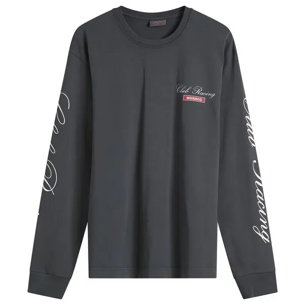 CLUB 1984 Racing Long Sleeve T-shirt - Washed Grey