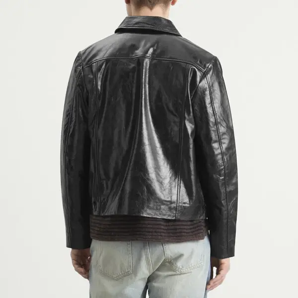 WON HUNDRED Dutton Leather Jacket - Black