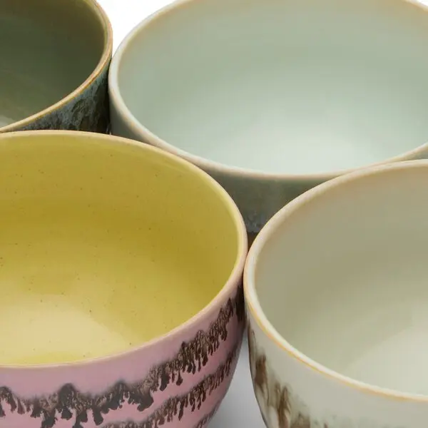 HKLIVING Noodle Bowls Set Of 4