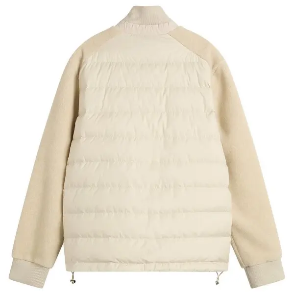 Moncler Teddy Fleece Zip-up Jacket - Beige