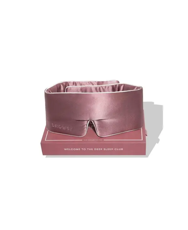 DROWSY Pipe Dreams Silk Eye Mask - Dark Pink