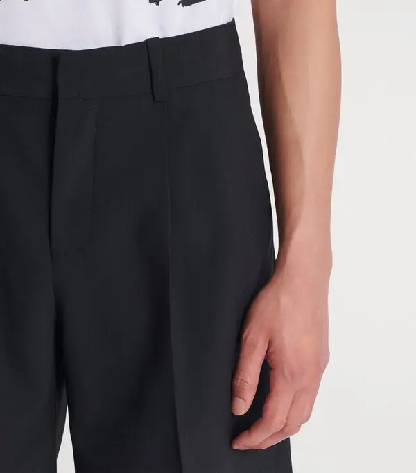 Balmain Virgin Wool Pleated Shorts