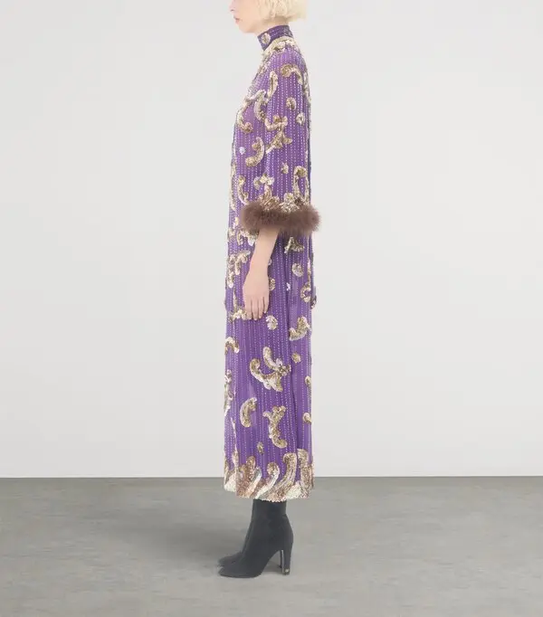 Valentino Garavani Embellished Silk Dress