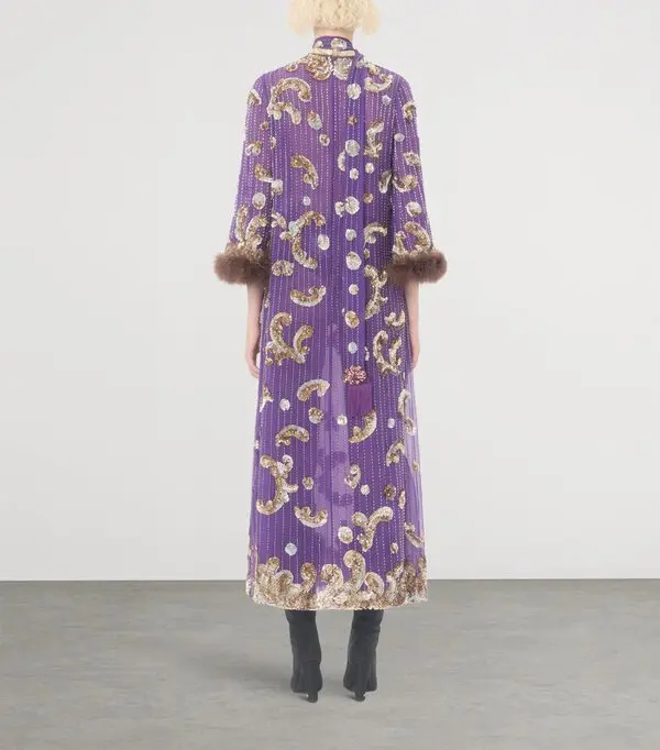 Valentino Garavani Embellished Silk Dress