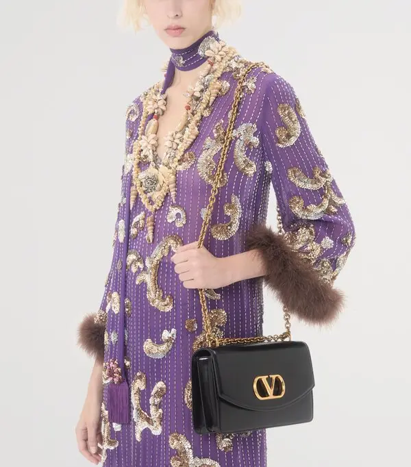 Valentino Garavani Embellished Silk Dress