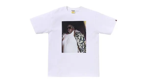 A BATHING APE X Shawn Mortensen Biggie Final Filming Photo Tee Shirt - White