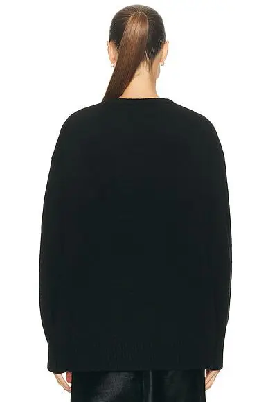 EAVES Zelia V-neck Sweater - Black