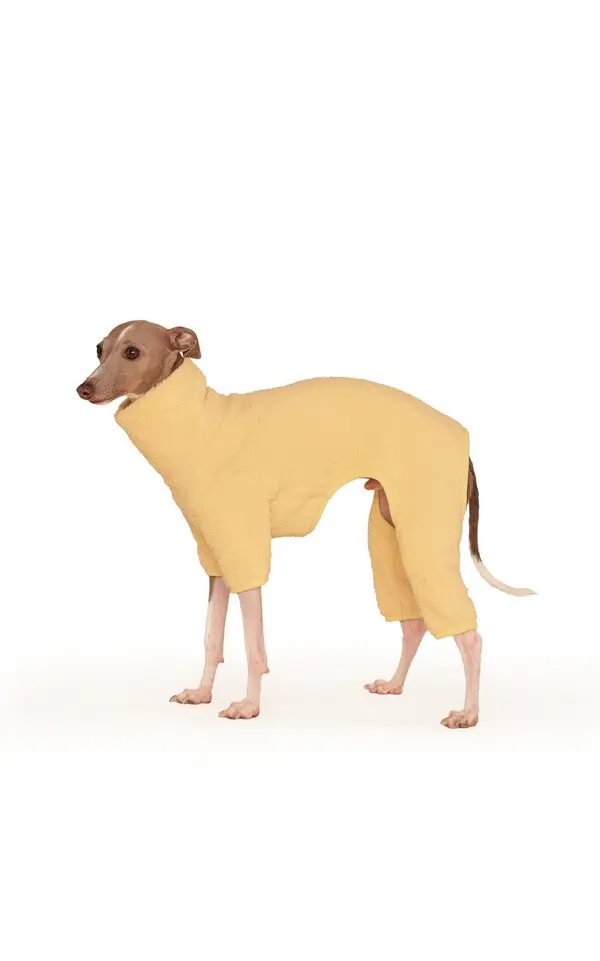LITTLE BEAST Rubber Ducky Fleece Dog Onesie - Yellow
