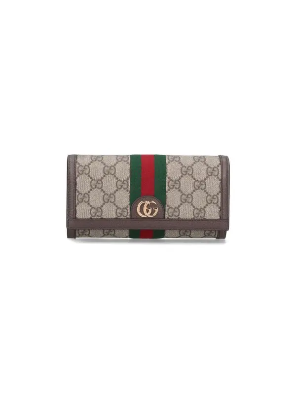 Gucci Ophidia' Chain Wallet - Beige