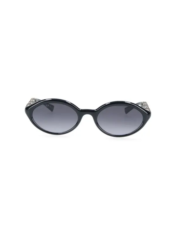 Gucci Acetate Teardrop Sunglasses - Black