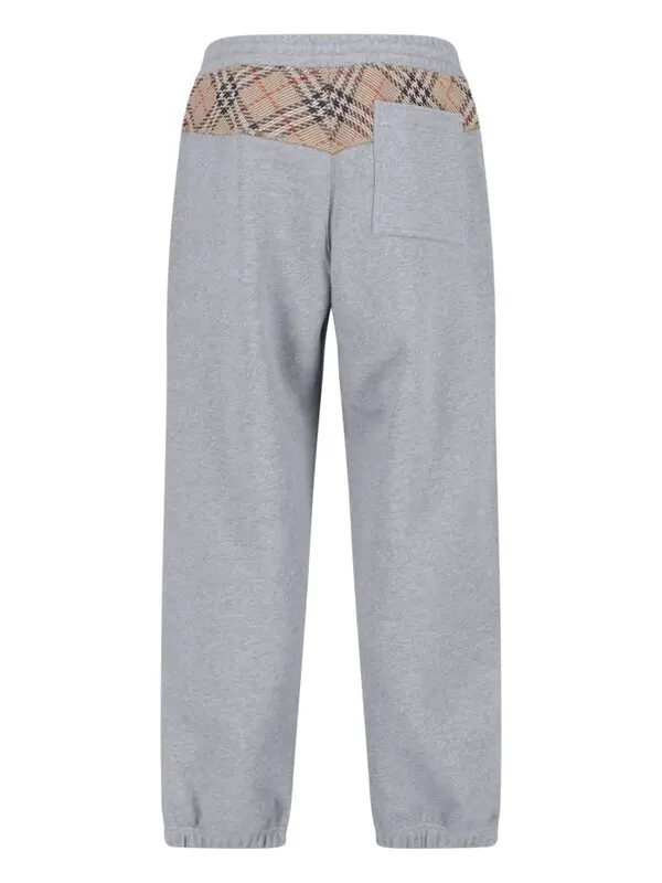 Burberry Check Track Pants - Gray