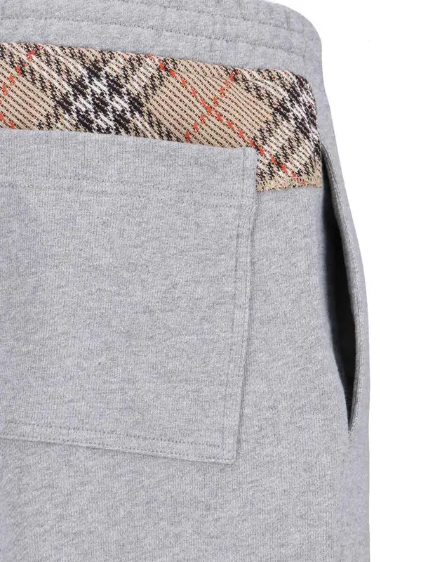 Burberry Check Track Pants - Gray