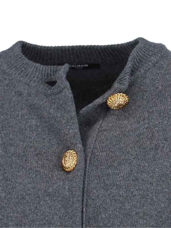 Gucci Cashmere Blend Cardigan - Gray