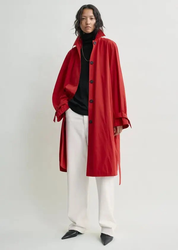 TOTEME Belted Trench Coat - Red
