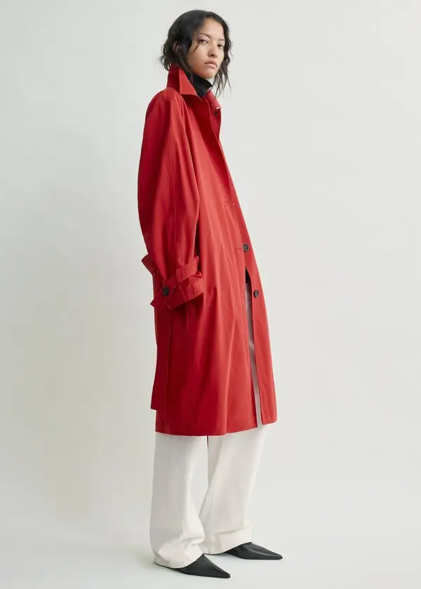TOTEME Belted Trench Coat - Red