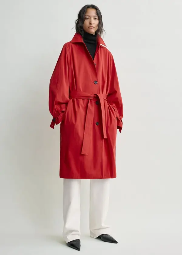 TOTEME Belted Trench Coat - Red