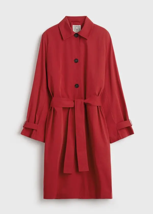 TOTEME Belted Trench Coat - Red