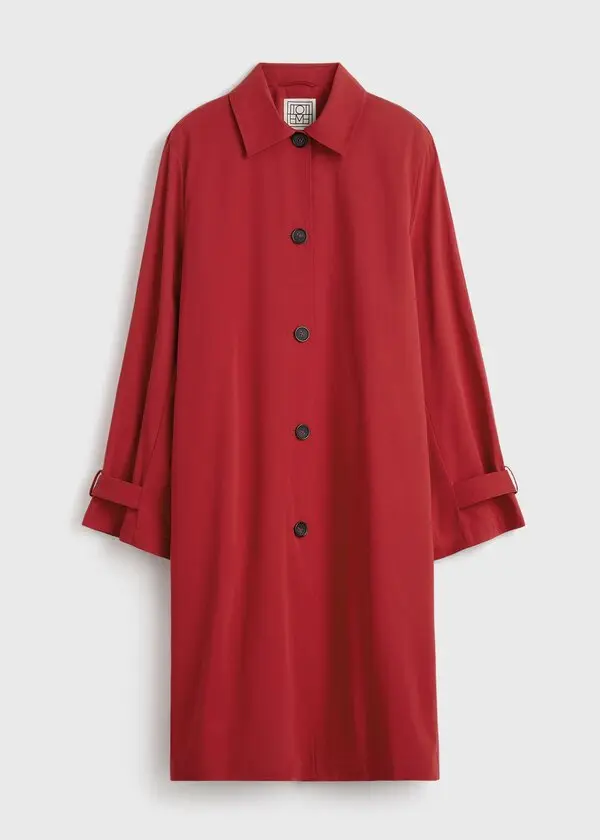 TOTEME Belted Trench Coat - Red