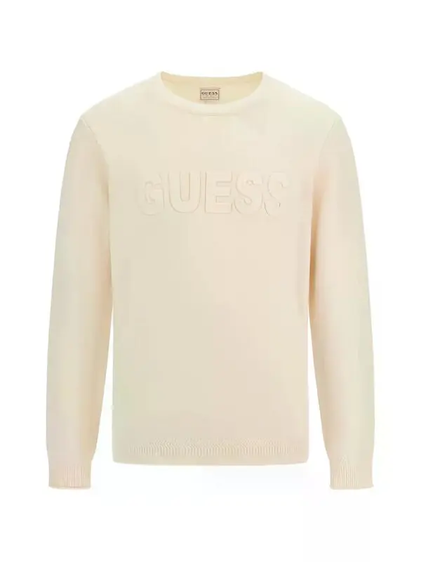 Guess Embossed Logo Sweater - Neutrals