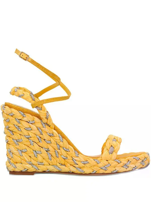 AQUAZZURA Woven Wedge Sandals