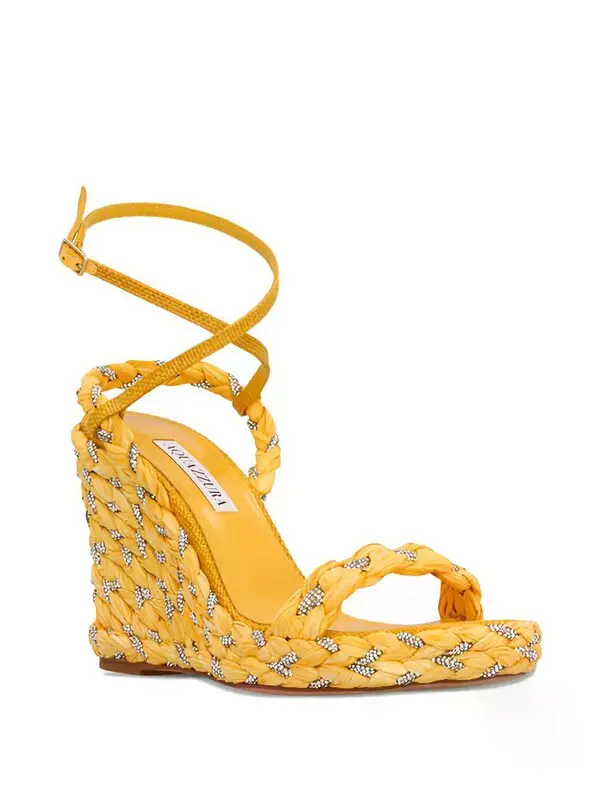 AQUAZZURA Woven Wedge Sandals
