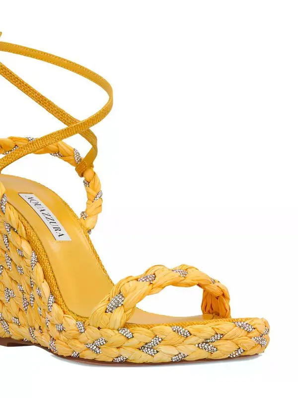 AQUAZZURA Woven Wedge Sandals