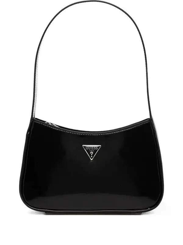 Guess Logo-plaque Shoulder Bag - Black