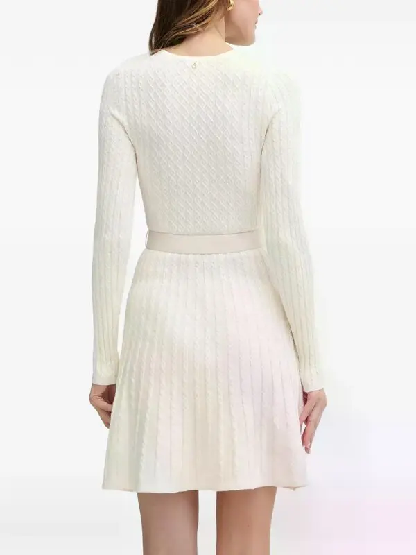 Guess Cable-knit Belted Mini Dress