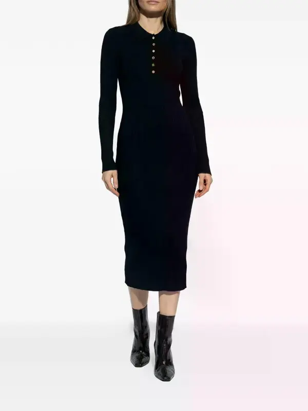 Paul Smith Buttoned Ribbed Knit Midi Dress