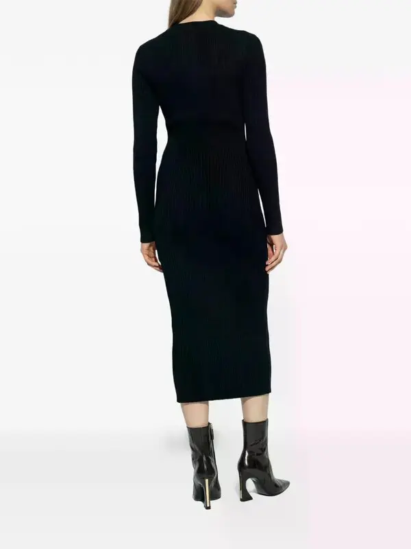 Paul Smith Buttoned Ribbed Knit Midi Dress