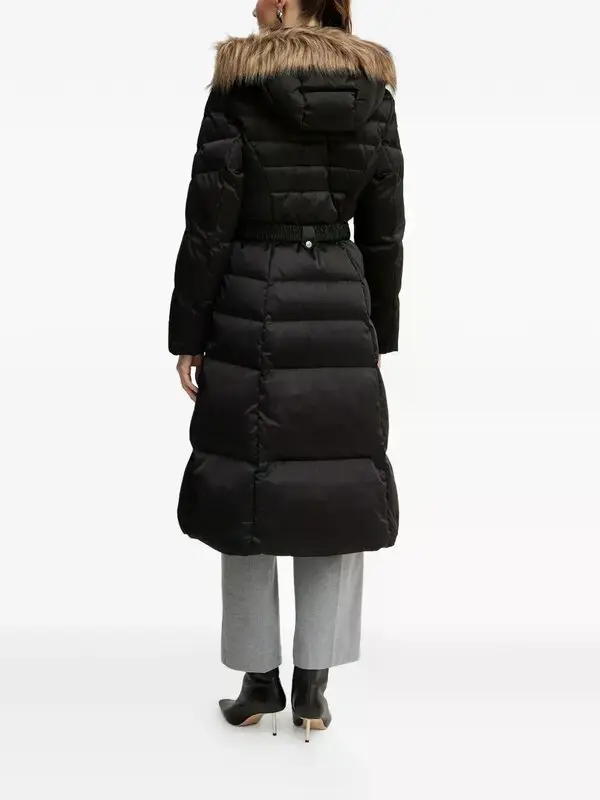 Guess Faux-fur Trimmed Hooded Padded Coat