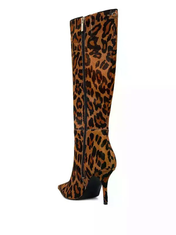 Guess Animal Print Stiletto Heel Boots